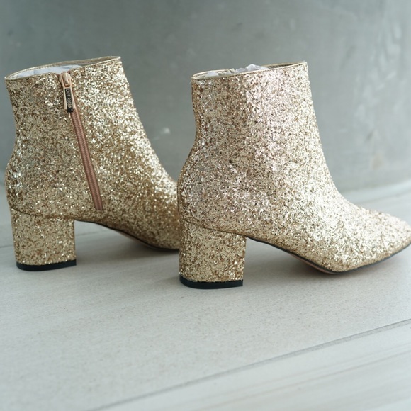 Style Link Miami | Shoes | Gold Glitter Ankle Booties | Poshmark